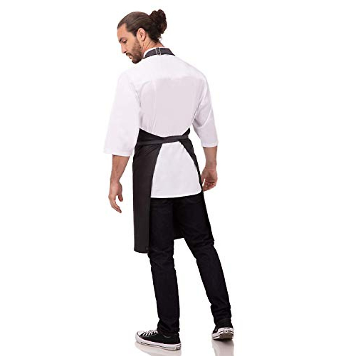 Chef Works Unisex Boulder Bib Apron, Purple Black, One Size