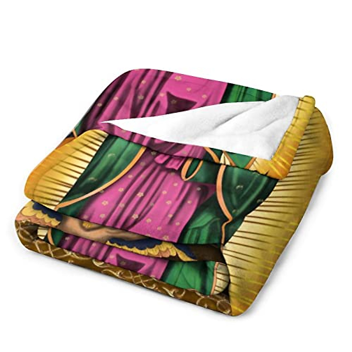 Catholic Blankets Gifts, 40"x50" Blanket Throw, Soft Lightweight Cozy Fleece Our Lady of Guadalupe Virgin Mary Bed Sofa Plush for Women