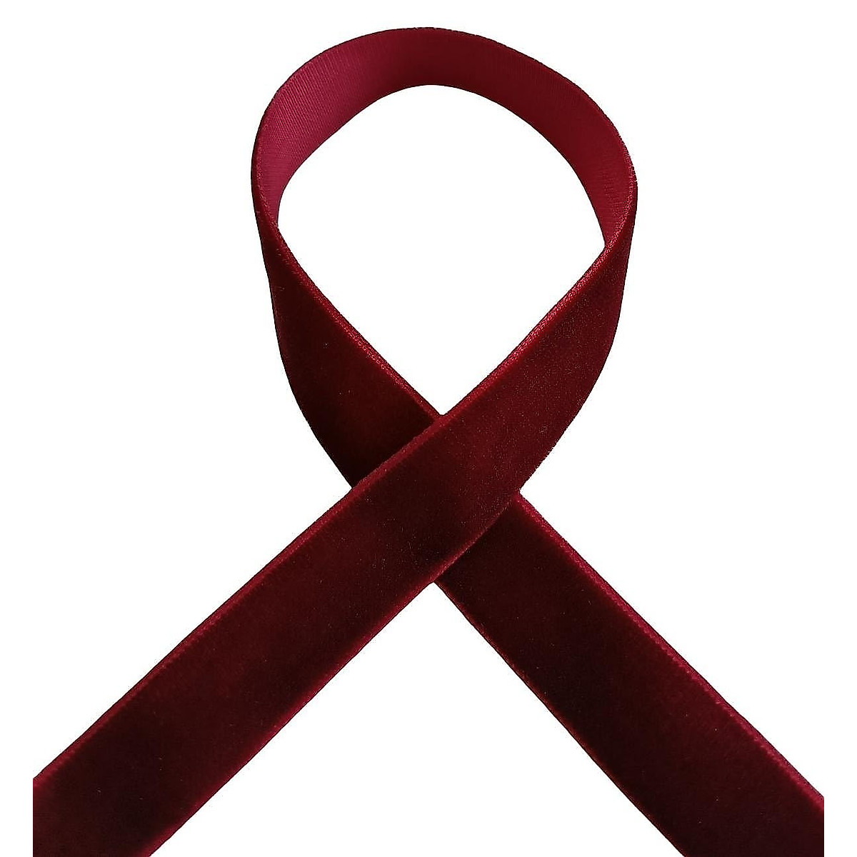 Abbaoww 11 Yards Vintage Burgundy Velvet Ribbon 5/8 Inch Single Face Velvet Ribbon for Gift Wrapping Wedding Decoration DIY Project