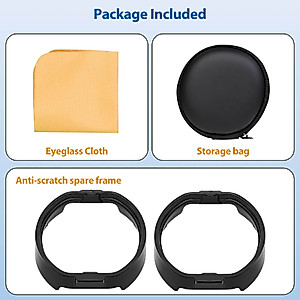 PECOOVR Smooth Lens Spacer Protector for PSVR 2 Different Glasses Shapes Wearers, Upgraded Insert Anti-Scratch Ring Adapter Prevent Eyeglass from Scratching Compatible with PlayStation VR2