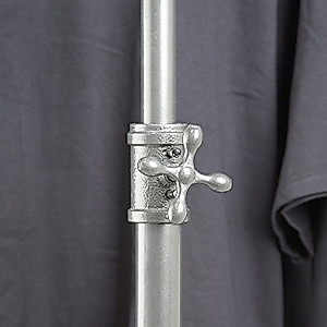 Only Mannequins® Pipe Series Commercial Quality Adjustable 2-Way Ballet Style Rolling Garment Clothing Rack, Anthricite Grey