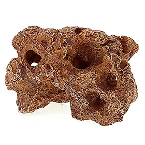 ALEGI Large Aquarium Decorations Hideouts, Resin Aquarium Rock Mountain Hideaway Caves,Artificial Sea Coral Fish Tank Decoration