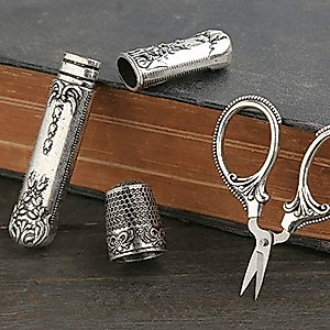 5 Pcs Embroidery Scissors Kit, Silver Exquisite Retro Scissors Antique Sewing Scissors European Style Stainless Steel Sewing Tools for Embroidery, Sewing, Craft, Art Work, and Everyday Use