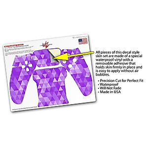 WraptorSkinz Skin Wrap compatible with Sony PS5 DualSense Controller Triangle Mosaic Purple (CONTROLLER NOT INCLUDED)