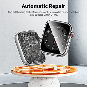 LK 6 Pack for Apple Watch Screen Protector 45mm Series 8 7 [New Version] Anti-Scratch, Self-Healing Soft TPU Film for Apple Watch 45mm Series 8, Bubble Free, HD Transparent, Touch Sensitive