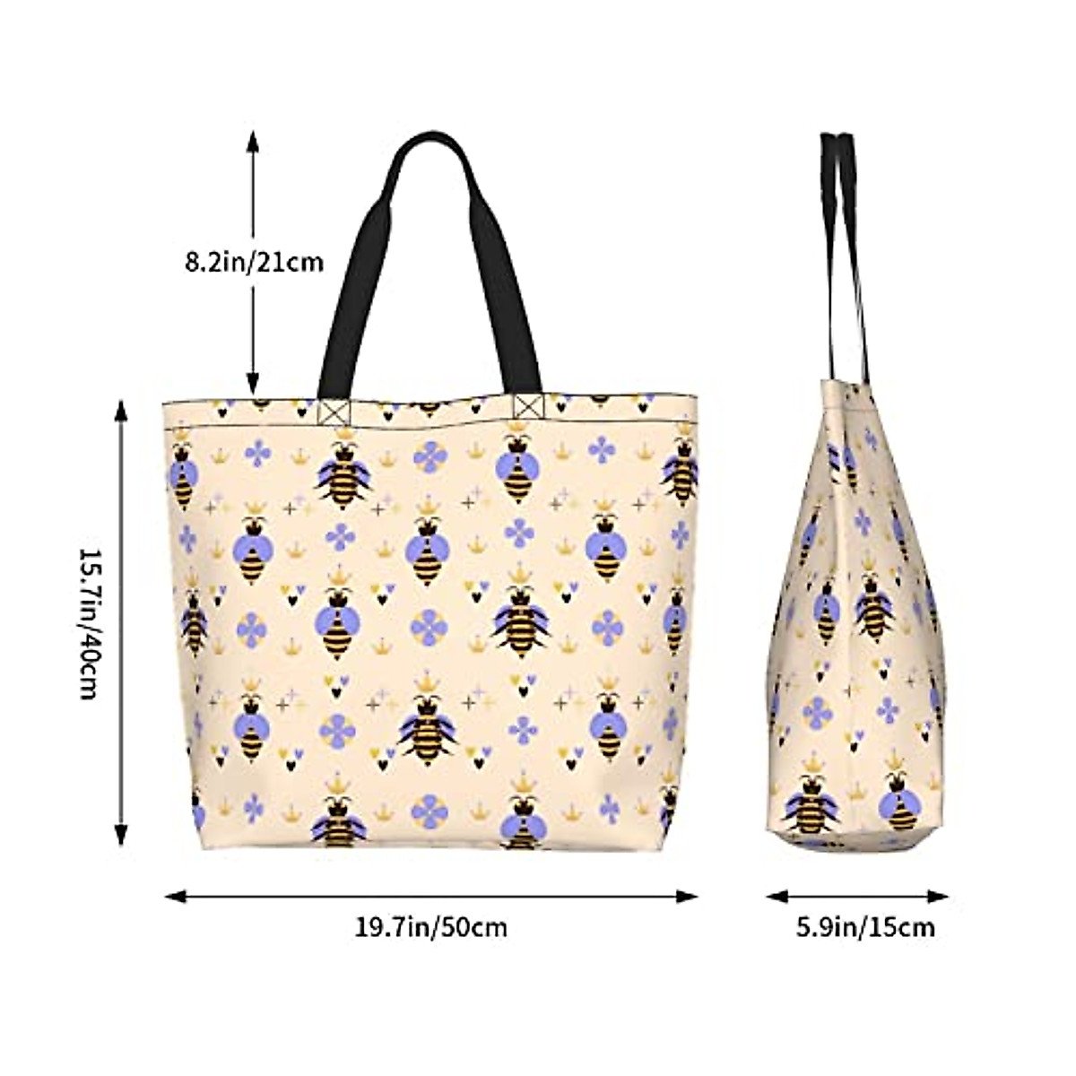 ASYG Queen Shoulder Bag Women Girls Bags Storage Handle Shopping Bag Portable Cute Bag