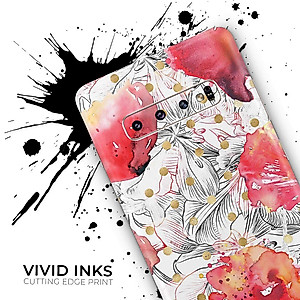 DesignSkinz Karamfila Watercolo Poppies V29 Protective Vinyl Decal Wrap Skin Cover Compatible with The Samsung Galaxy S20 (Screen Trim & Back Glass Skin)