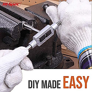 Hi-Spec 39 Piece SAE & Metric Tap & Die Set. Complete M3 to M12 / #4 to 1/2in Fine & Coarse Tools to Cut, Chase and Thread with Screw Pitch Gauge in a Tray Case