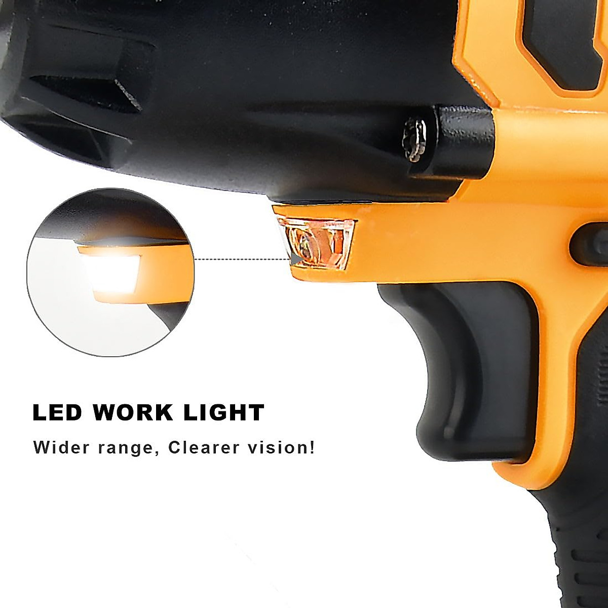 AUTOJARE Cordless Impact Wrench 1/2 inch 479 Ft-Lbs(650 N.m) Brushless Power Impact Wrenches 3 In 1 Electric Impact Wrench With 2 x 4.0A Battery, 6 Sockets, 5 Drill, 3 Screw, Fast Charger