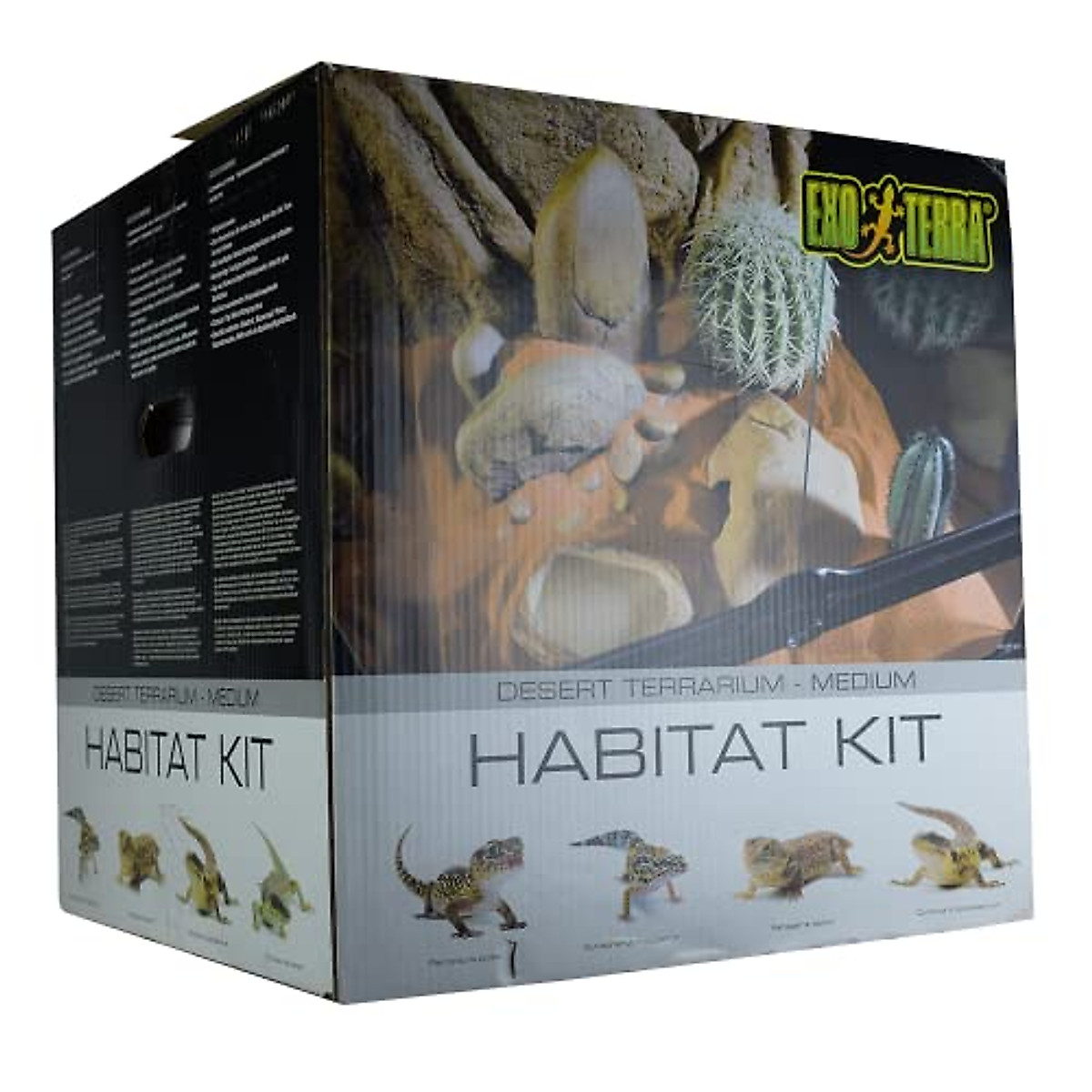 Exo Terra Desert Habitat Kit, Reptile Terrarium Starter Kit, Medium, PT2652A1