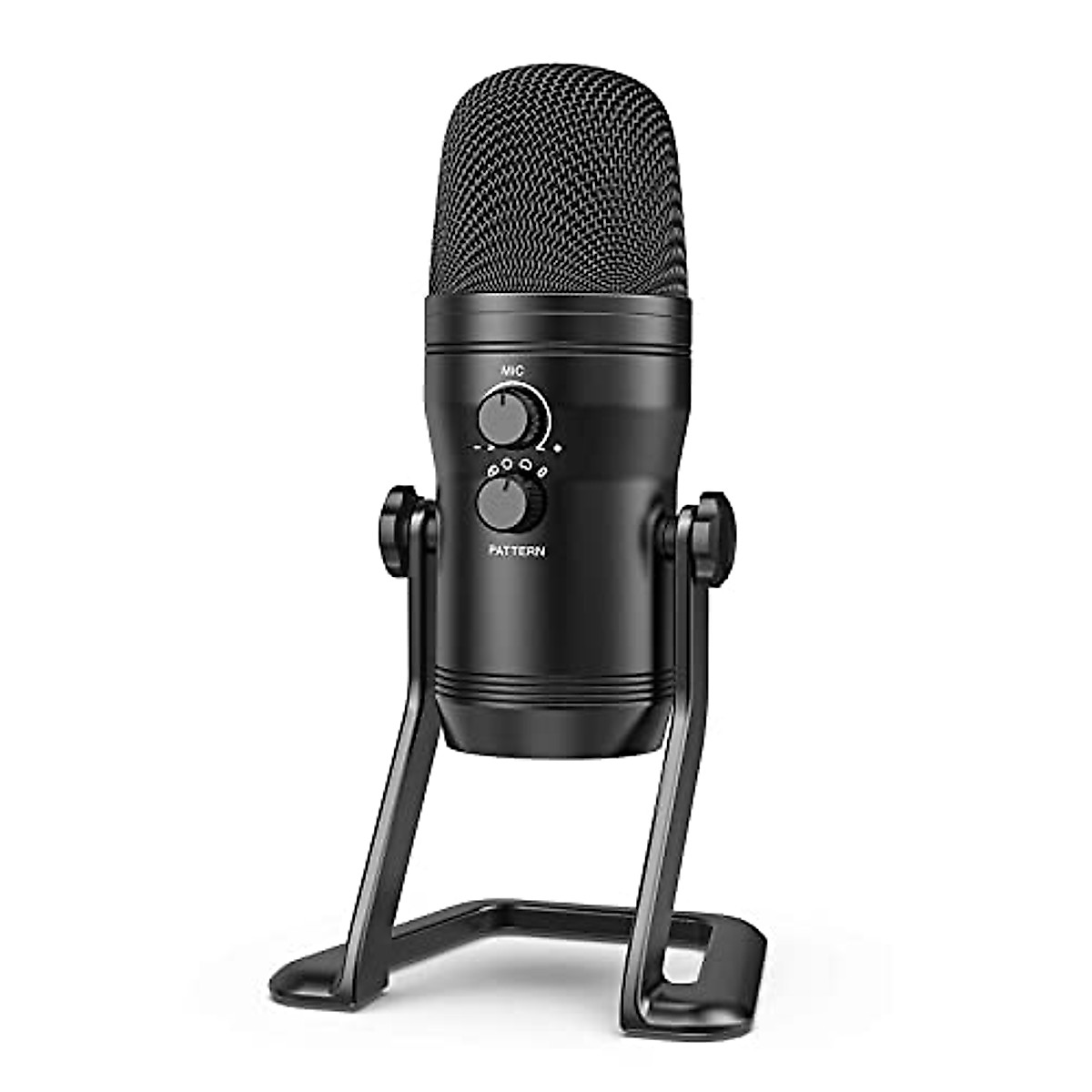 FIFINE USB Studio Recording Microphone Computer Podcast Mic for PC, PS4, Mac with Mute Button & Monitor Headphone Jack, Four Pickup Patterns for Vocals YouTube Streaming Gaming ASMR Zoom-Class (K690)