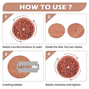 homfanseec Bread Lame Dough Scoring Tool, Bread Lame Cutter for Homemade Sourdough Bread Bakers, Sourdough Bread Scorer Slashing Tool Cutting Bread Scoring Knife Razor Cutter Wooden Bakers Lame