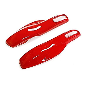 iJDMTOY Direct Replacement Sports Red Finish Key Fob Side Panel Trims Compatible with Porsche Cayenne Panamera Macan 911, etc