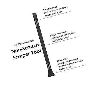 Plastic Scraper Tool, Pack of 6, Carbon Fiber Multi-Purpose Scraper Non-Scratch Cleaning Tool for Tight Spaces, Crevices, Most Surfaces Perfect to Remove Stickers, Labels, Food, Dirt, Etc
