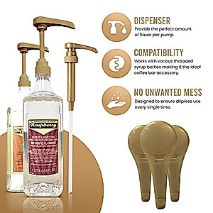 Starbucks Syrup Vanilla 33 OZ Bottle For Coffee And Tea with Gold Coffee Syrup Pump