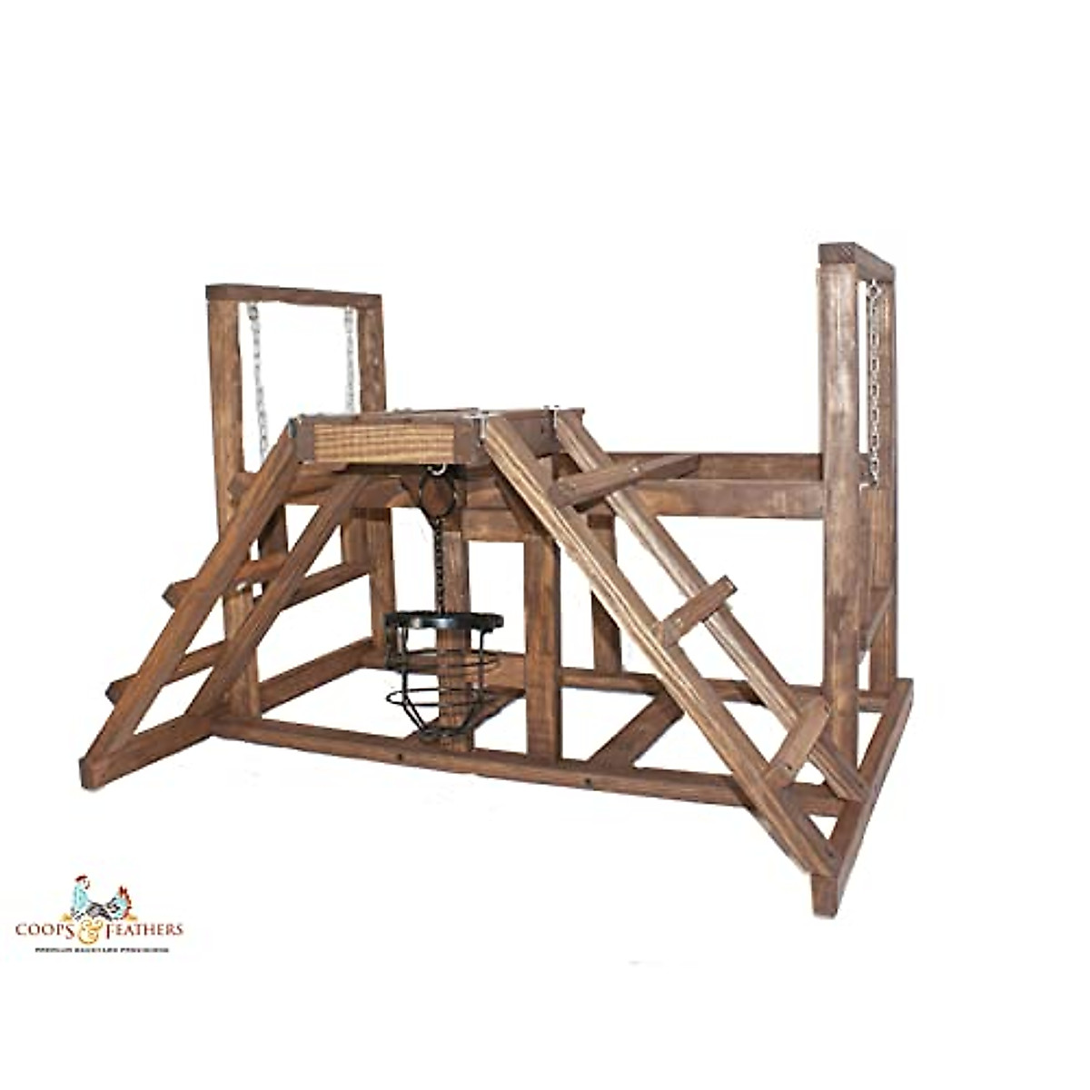 Coops & Feathers Chicken Activity Center-Play, Swing, & Roost-Includes Treat Basket (Small)