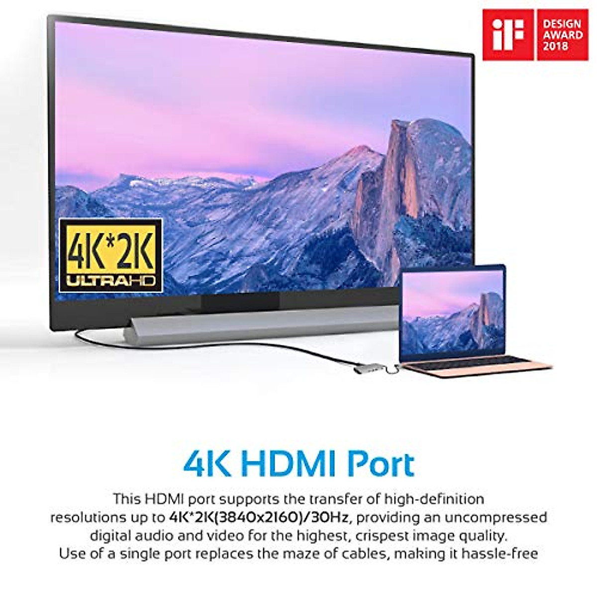 Promate All-in-One USB Type-C Hub (Charging) Silver