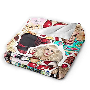Blankets Katya Zamolodchikova Soft and Comfortable Warm Fleece Throw Blankets Yoga Blankets Beach Blanket Picnic Blankets for Sofa Bed Camping Travel