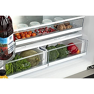 Hamilton Beach HBF2067 French Door Full Size Refrigerator with Freezer Drawer, 20.3 cu ft, Stainless Steel