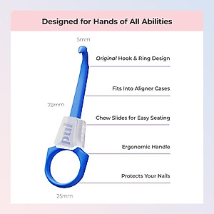 PUL 2-in-1 Aligner Seating Chewie & Removal Tool — Compatible with Invisalign, Removable Braces, Retainers & Trays – Easy-to-Use Remover & Chew, Dental & Oral Care – Pink, Orange, Blue (Pack of 3)