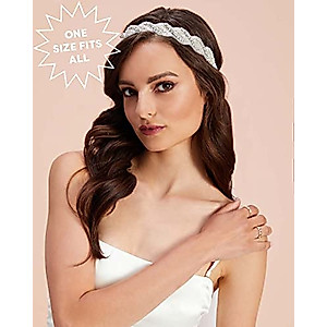 xo, Fetti Bachelorette Party Decorations Veil - Silver Beaded Crystal Veil | Bridal Shower | Bride to Be Gift + Engagement Decorations