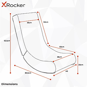X Rocker Video Rocker V2 - Floor Rocker Gaming Chair (Black/Grey) (PS4//)