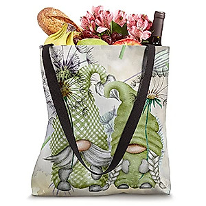Dandelion Flower Pattern For Women With Funny Garden Gnomes Tote Bag