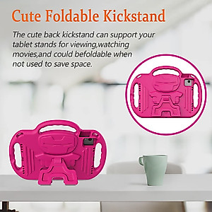 eTopxizu Kids Case for iPad Air 5th Generation 2022/iPad Air 4th Generation 2020, 10.9" iPad Air 5/4 Shockproof Handle Stand Case with Shoulder Strap for iPad Air 5th/4th Gen 10.9/Pro 11, Rose Pink