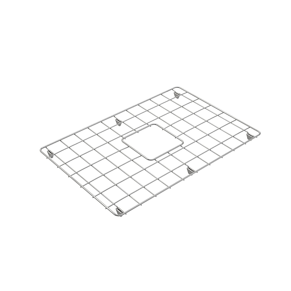 BOCCHI Stainless Steel 27 in. 1356/1357 Farmhouse Apron Front Fireclay Single Bowl Kitchen Sink Grid