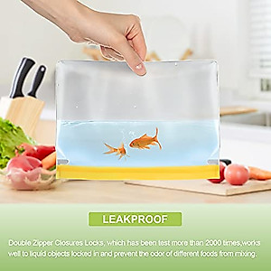 Reusable Storage Bags Stand Up, 18 Pack Reusable Sandwich Bags, Reusable Freezer Lunch Bags, Leakproof Reusable Bags Silicone, Reusable Gallon Bags(18Pack-4Large Bags+7Sandwich Bags+7Snack Bags)