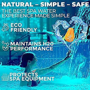 Silk Balance Hot Tub 76 oz with ScumSponge Oil-Absorbing Sponge for Spas, Natural Treatment to Keep pH and Alkalinity Balanced for Hot Tubs, Pool & Spa, SILKBALANCE Water Care Solution, 4 Month Supply