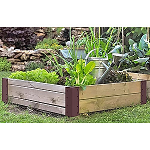 Meranti Raised Garden Bed Corner Brackets – Set of 4 – Compatible with 20-24 Inch Height DIY Flower or Vegetable Garden