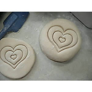 YNGLLC HEART DESIGN PATTERN CONCHA CUTTER MEXICAN SWEET BREAD STAMP MADE IN USA PR4397, Red