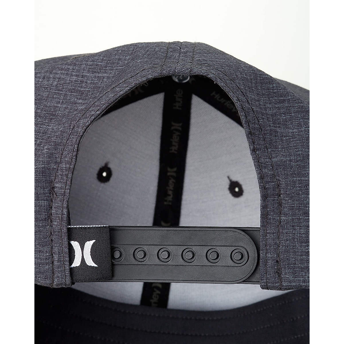 Hurley Men’s Hat – Lightweight Phantom Core Snap-Back Baseball Cap, One Size, Black