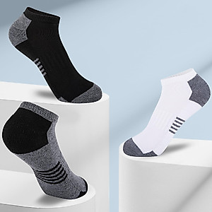 Comfoex 10 Pairs Boys Socks Low Cut Ankle Socks For Kids 8-10 4-6 6-8 Years Old Short Athletic Socks With Cushioned Sole