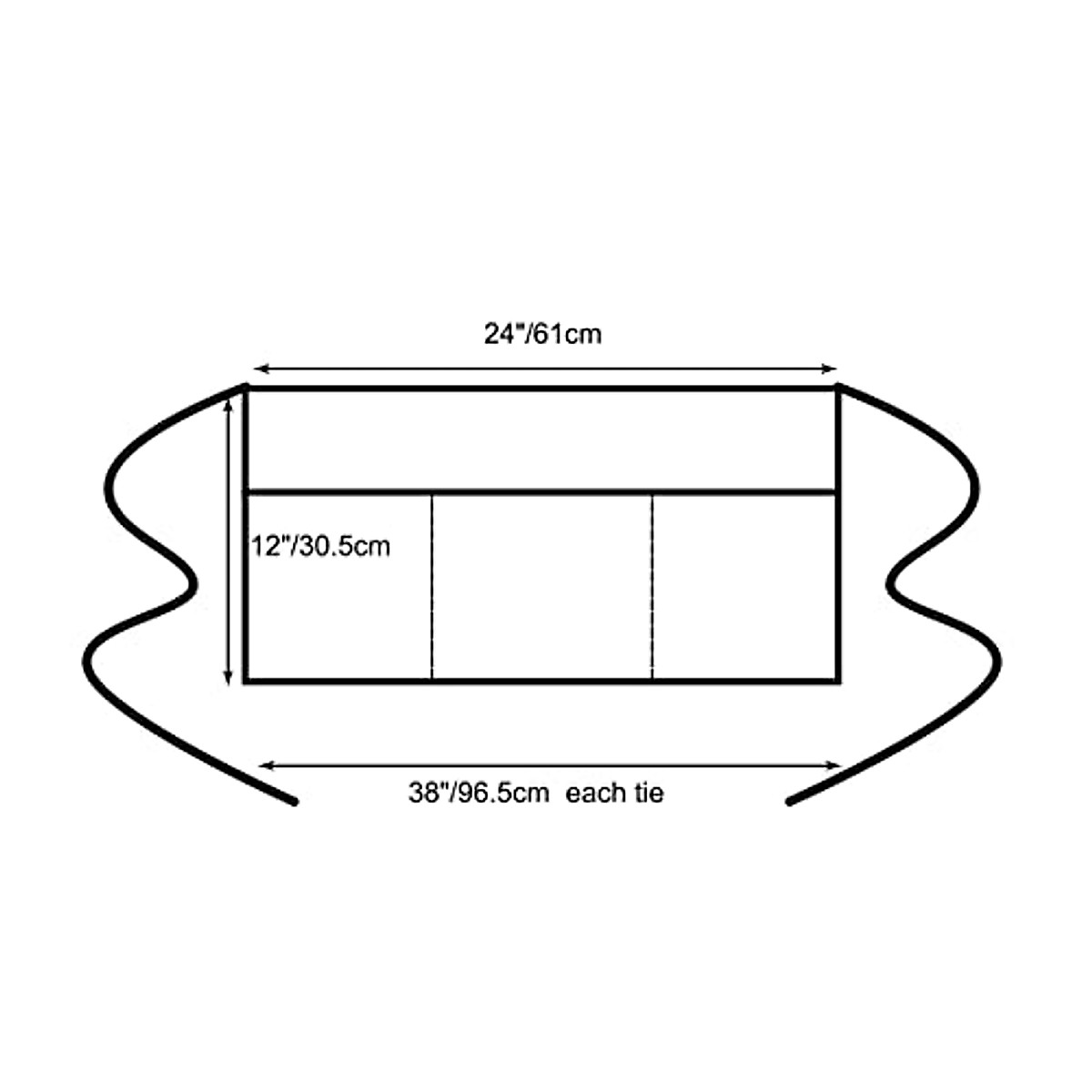 PLOYMONO 1 Pack Heavy Duty Waist Apron with 3 Pockets - Black Waitress Waiter Server Short Apron