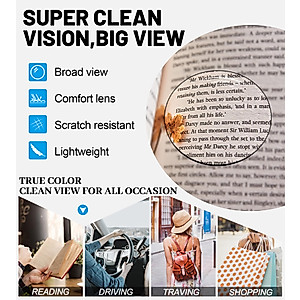 OCCI CHIARI Narrow Reading Glasses Women Colorfull Cute Readers for Petite Face(Tortoise 3.5+) 1.0 1.25 1.5 1.75 2.0 2.25 2.5 2.75 3.0 3.5 4.0 5.0 6.0