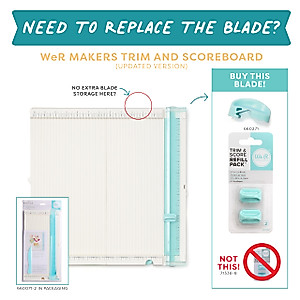 We R Memory Keepers 0633356602712 Trimmer Trimmer & Mat-Trim and Score Refill Blades (2 Piece)