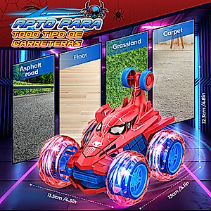 RC Cars Toys for Boys Remote Control Car for 3 4 5 6 7 8 9 10 Year Old Boy Girl 360° Flips 4WD Remote Control Car Boy Toys RC Stunt Car with Cool Light Easter Basket Stuffers Gifts for 3-10 Boys Girls