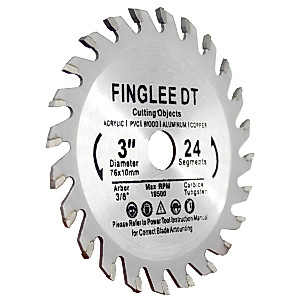 FINGLEE DT Wood Saw Blade TCT Circular Cutting Blade for Woodworking (1pc 3 inch)