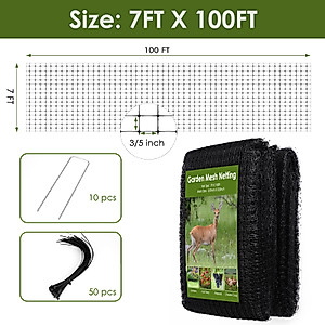 Bird Netting for Garden,7x100 Feet Fruit Tree Netting for Squirrels and Birds,Bird Netting for Garden Netting Mesh,Deer Netting for Plants Netting for Squirrels