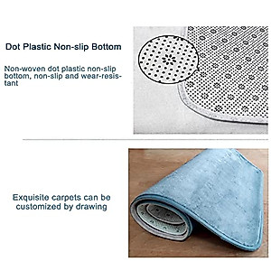 Oueoty Galaxy Space Area Rug 5x7ft/60x84in/152x213cm,Polyester Yoga Mat for Living Dining Dorm Room Bedroom Home Halloween Decor