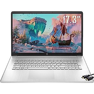 HP 2023 Flagship Newest 17.3" HD+ Business Laptop, 4 Cores Intel i3-1125G4(> i5-1035G7), 32GB DDR4 RAM, 1024GB SSD, Lightweight, Fast Charge, Bluetooth, WiFi 5,Webcam, W/HDMI, Windows 11, Silver