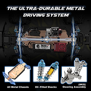 Hosim VENUM 1:8 RC Cars for Adults Fast 80+KMH, Remote Control Truck 4X4 All Terrains Waterproof 2.4GHZ Off Road Hobby Grade Large High Speed RC Monster Truck with 3S Battery