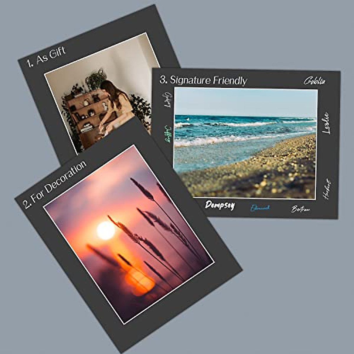 Golden State Art, Acid Free, Pack of 25 Black Pre-Cut 11x14 Picture Mat, for 8.5x11 Photo/Document, with White Core Bevel Cut Mattes