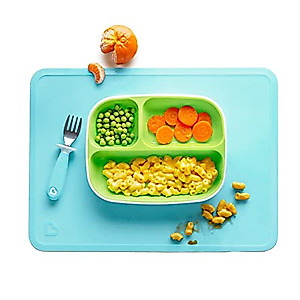Munchkin® Spotless™ Silicone Placemats for Kids, 2 Pack, Blue/Green