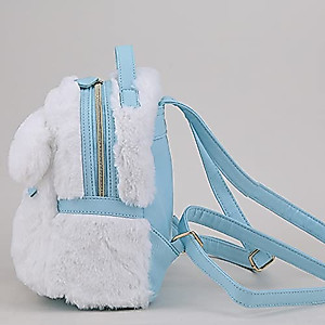 Cute Small Furry Cinnamoroll Dog Melody Backpack Plush Backpack Cute Girl Bag My Melody (white)