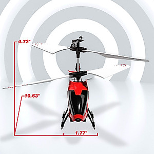 Cheerwing U12S Mini RC Helicopter with Camera Remote Control Helicopter for Kids and Adults (Red)