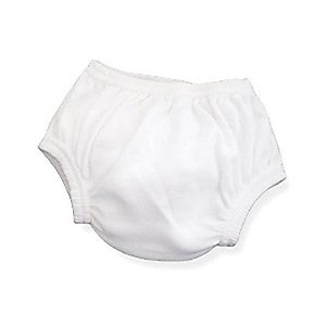 Baby Jay 100% Cotton White Diaper Cover for Boy or Girl 0-3-6-12 Months (3-6 Months, White)