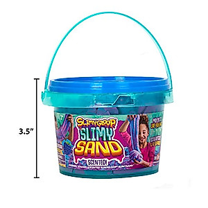 SLIMYSAND by Horizon Group USA, 1.5 lbs of Berry Scented Moldable, Stretchable, Expandable Cloud Slime, Blue & Purple Marbled, Slimy Play Sand in Reusable Bucket, Non Stick, Sensory Activity